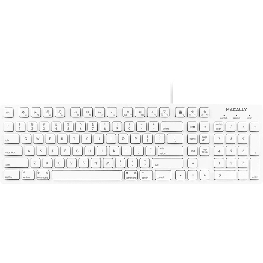 Macally 103 Key Full-Size USB Keyboard with Short-Cut Keys – Advanced ...